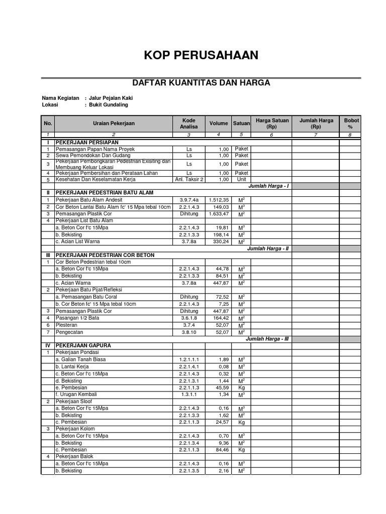 Blank Rab Jalur Pejalan Kaki Final | PDF
