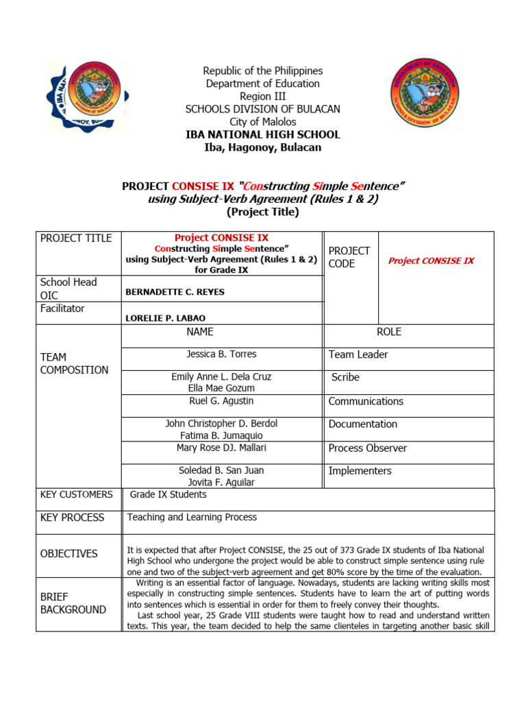 Cip Project Consise Proposal | PDF | Human Communication | Behavior ...