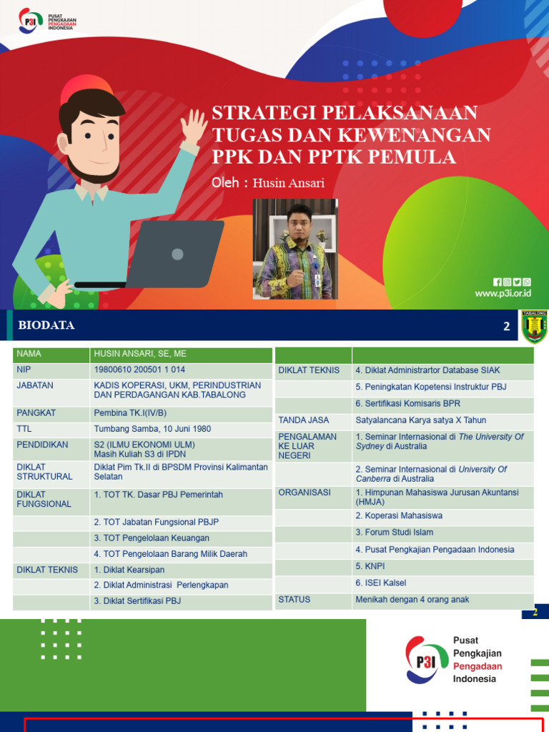 Strategi Kerja PPK Dan PPTK - Perencanaan PBJ | PDF