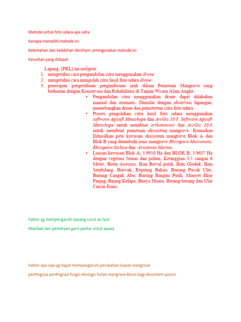 Metode Untuk Foto Udara Apa Saha | PDF