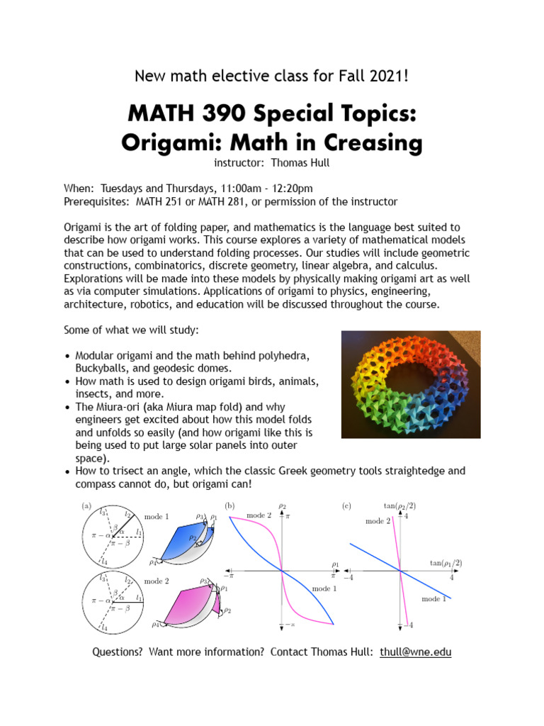 MATH390 Poster | PDF | Origami | Mathematics