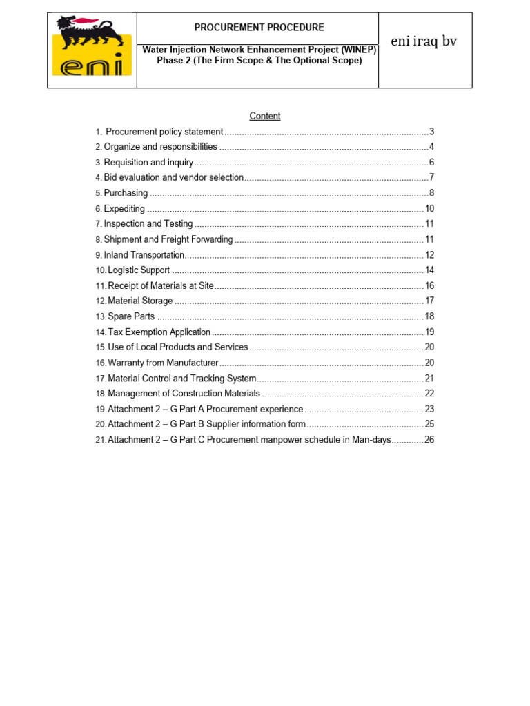 PROCUREMENT PROCEDURE | Download Free PDF | Cargo | Specification ...