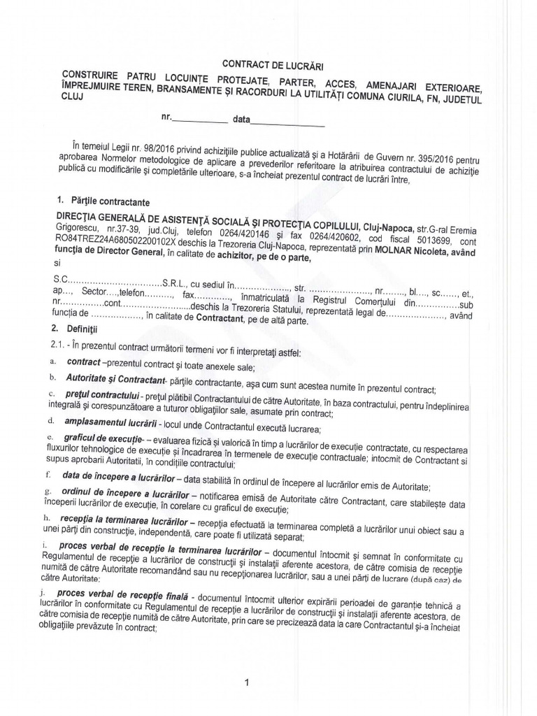 Contract Lucrari - Salicea-Semnat | PDF