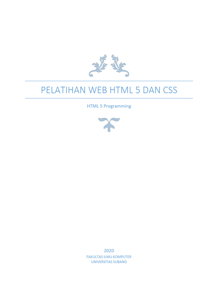 Pelatihan WEB HTML5 Dam CSS3 | PDF