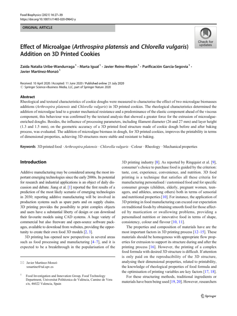 Food Biophysics_Effect of Microalgae (Arthrospira platensis and ...