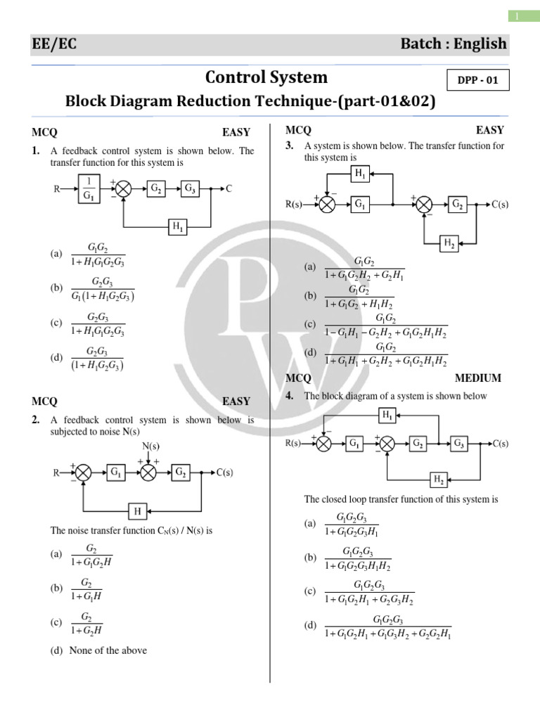 Block Diagram Reduction Technique | PDF | Computer Engineering ...