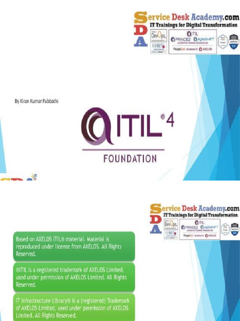 ITIL V4 by Service Desk Academy | PDF