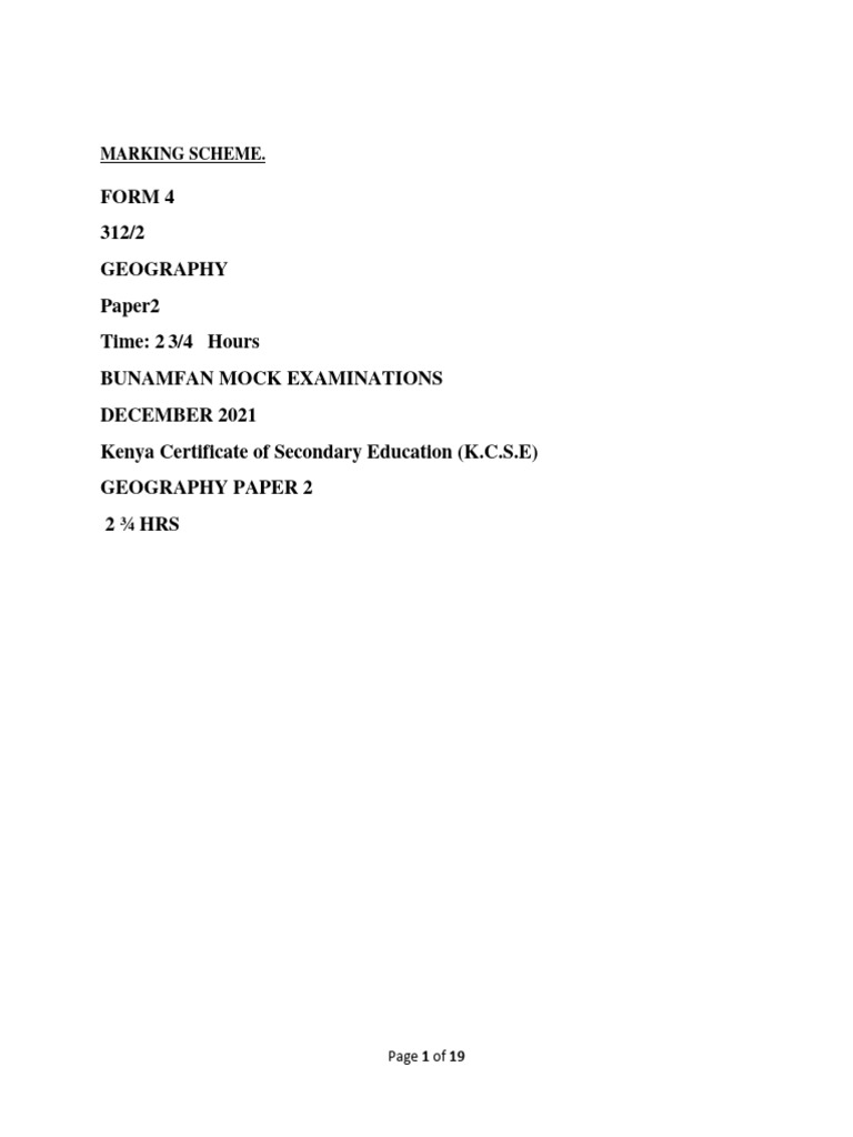 Geography Paper 2 Mock Exam Answers | PDF | Agriculture | Energy ...