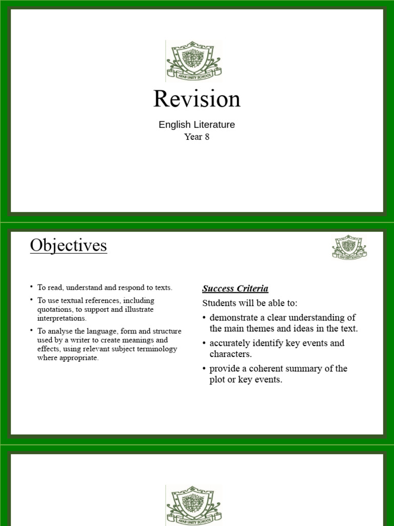 Revision - Rules of The Game | PDF