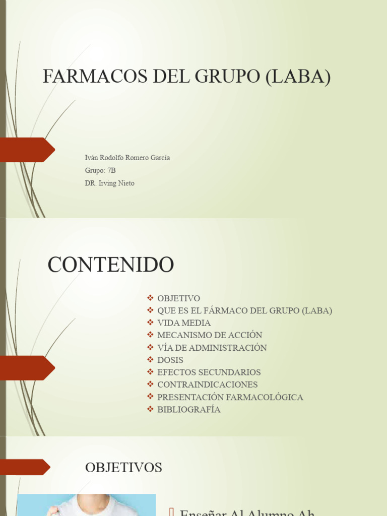 FARMACOS DEL GRUPO (LABA) | Descargar gratis PDF | Asma | Medicina CLINICA