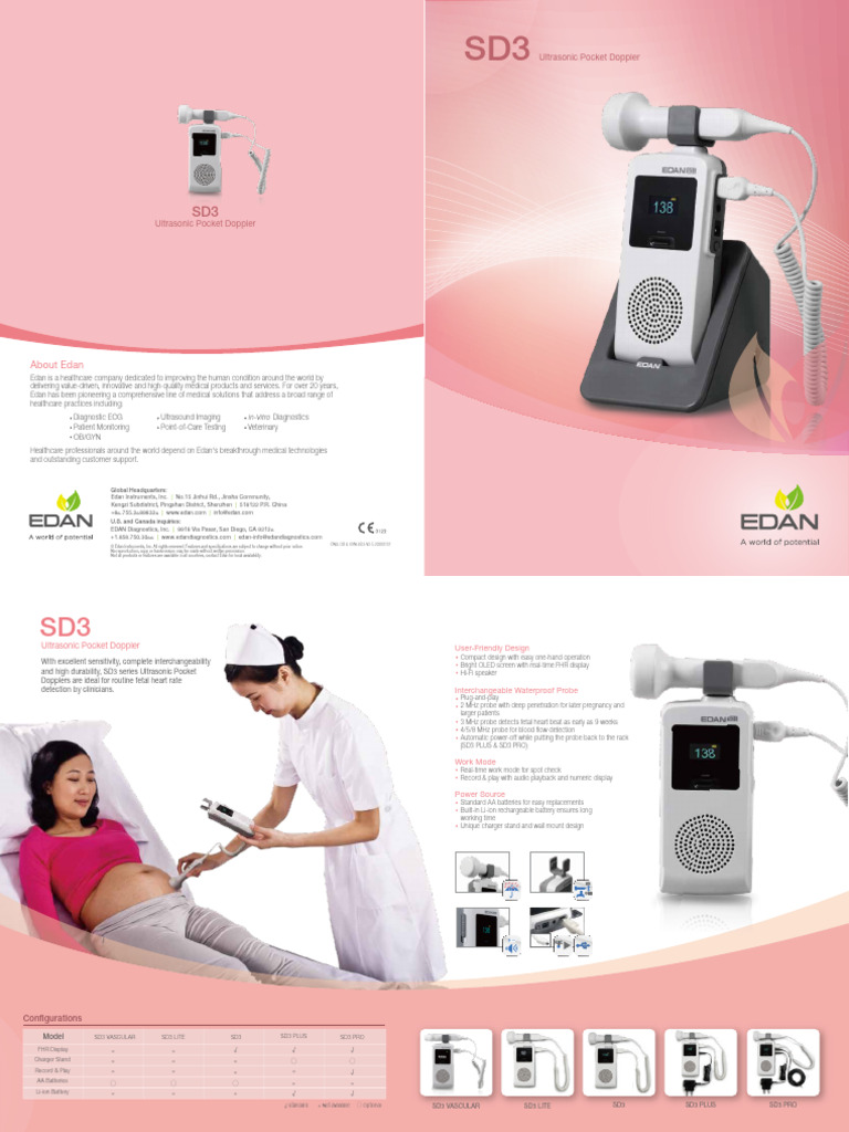 Edan SD3 Fetal Doppler | PDF | Medical Ultrasound | Health Care