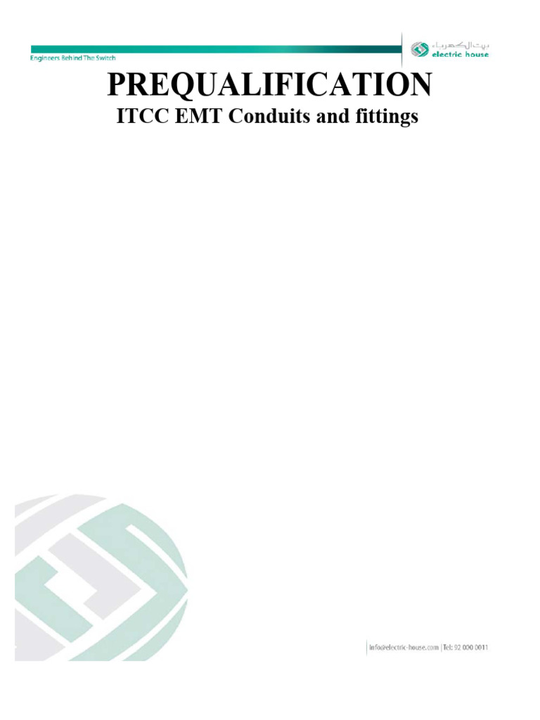 Itcc Prequalification | PDF | Pipe (Fluid Conveyance) | Equipment