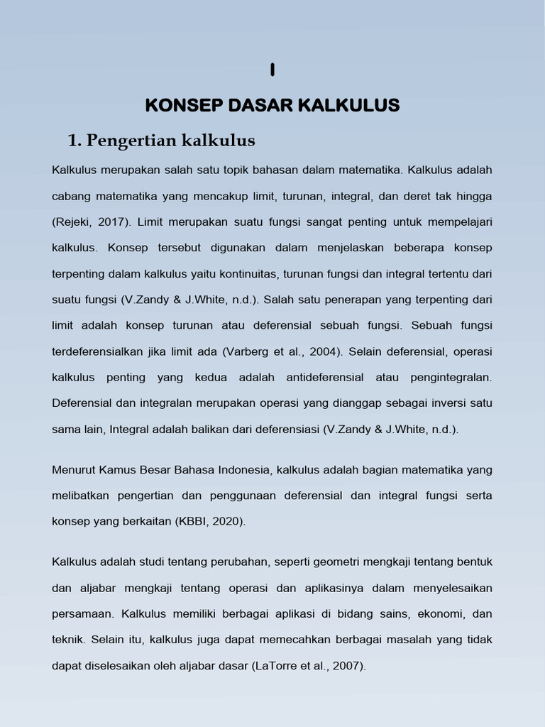 Konsep Dasar Kalkulus | PDF