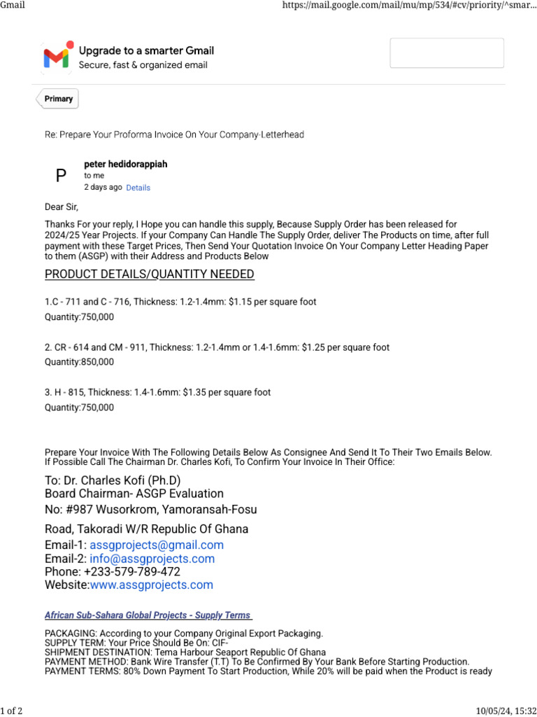 Ghana Assgproject Inquiry | PDF | Invoice | Economies