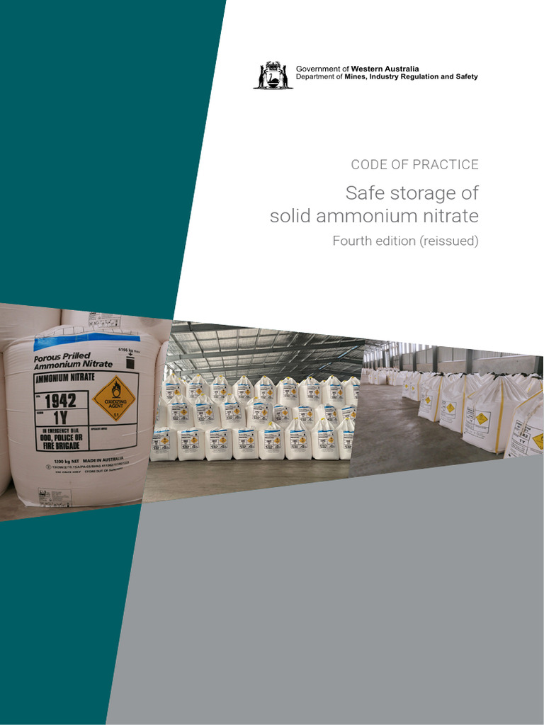 DGS COP StorageSolidAmmoniumNitrate | PDF | Dangerous Goods | Materials