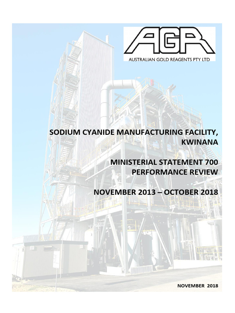Appendix G - Performance Review 2013 - 2018 | PDF | Cyanide | Sodium Hydroxide