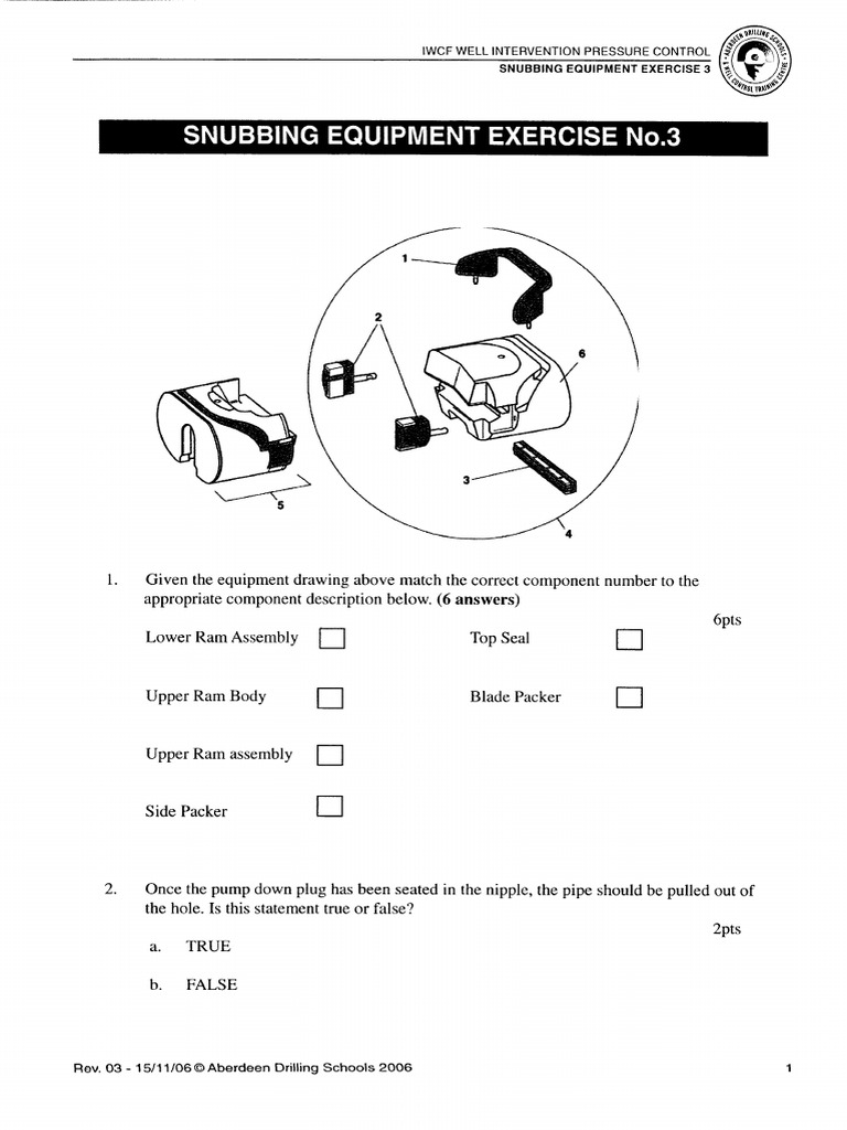 Snubbing Equip Ex 3 | PDF