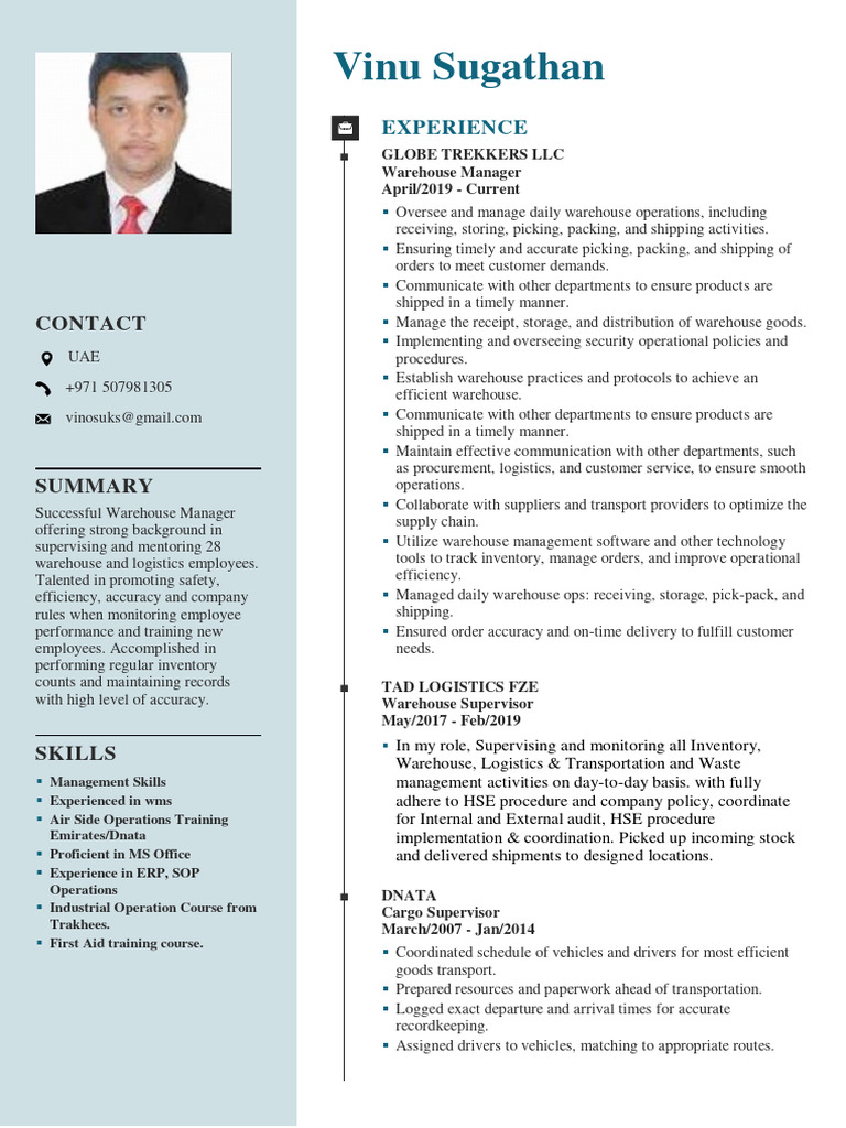 Resume Vin Us Uga Than | PDF | Warehouse | Logistics
