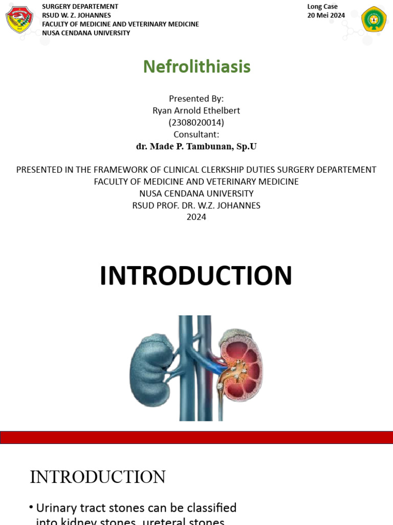 Long Case - Nefrolithiasis - Dr. Made, Sp.U | PDF | Clinical Medicine | Diseases And Disorders