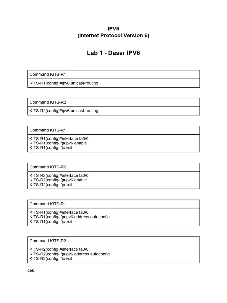 CCNP - IPv6 | PDF | I Pv6 | Internet