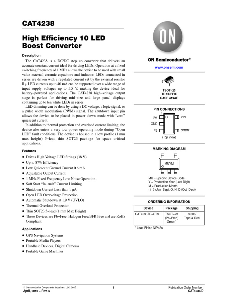 Cat 4238TDG | PDF | Capacitor | Resistor