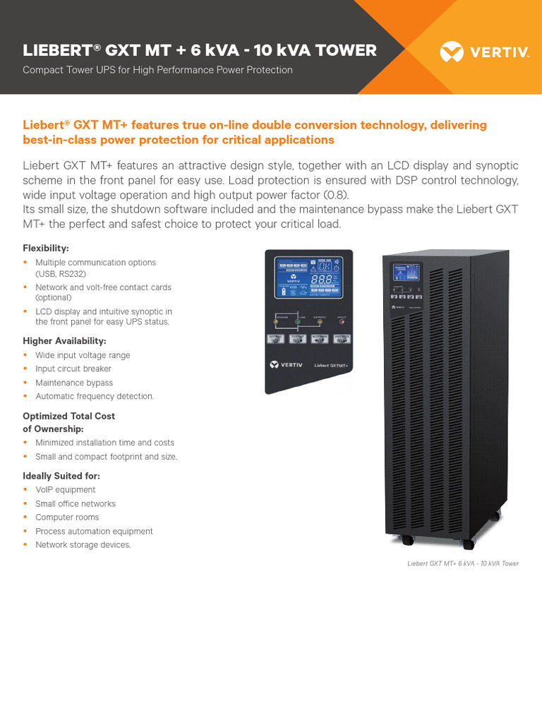 Liebert GXTMT Ds en Emea Rev1 08 2014 | PDF | Alternating Current ...