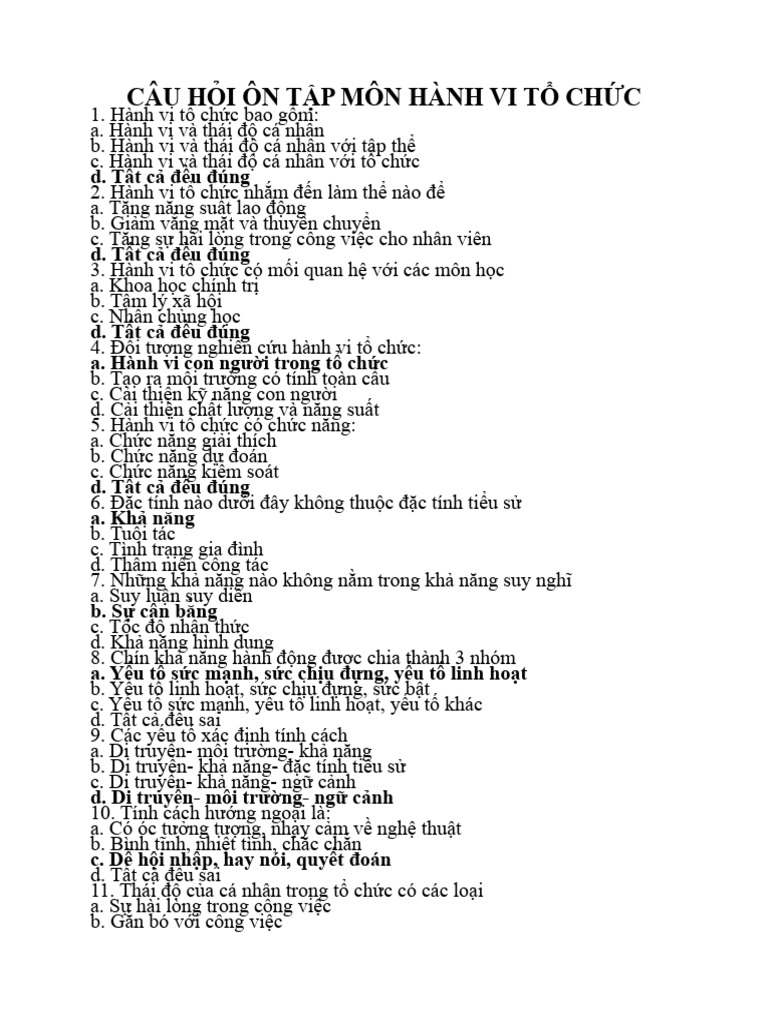 Hành VI T CH C | PDF