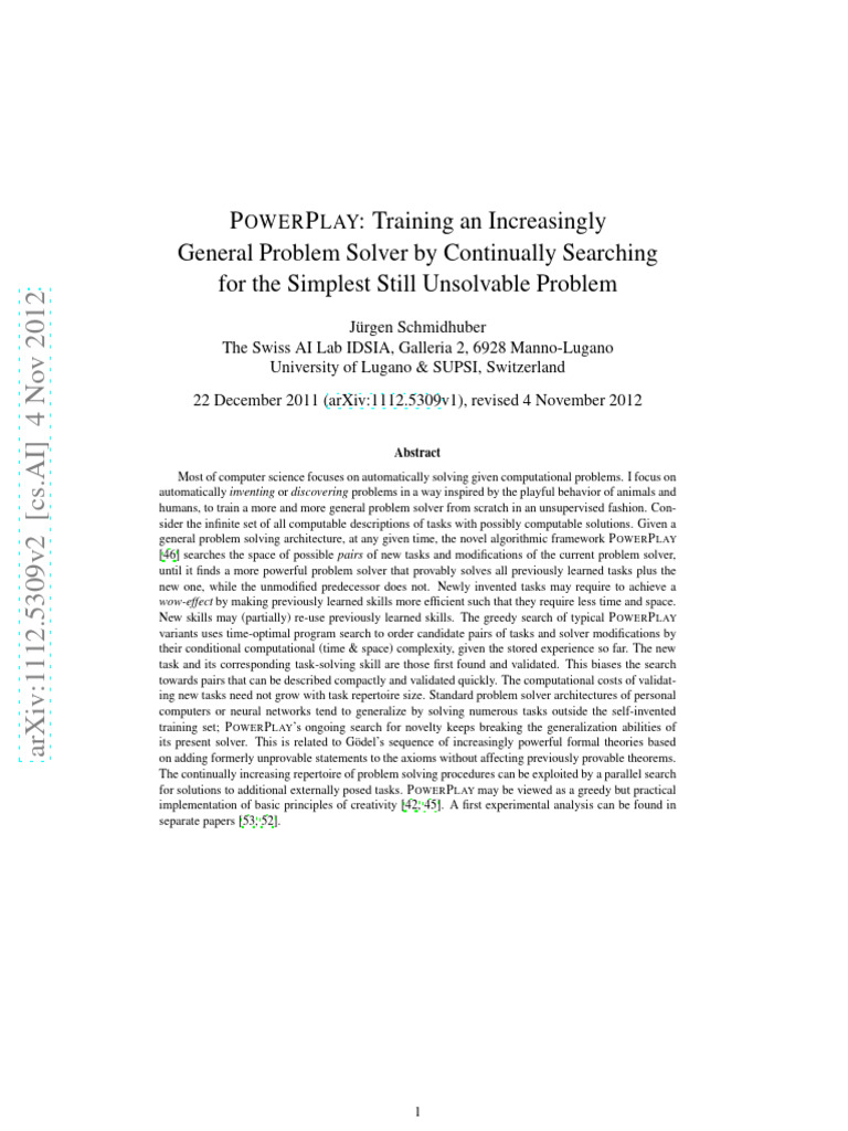 P P: Training An Increasingly General Problem Solver by Continually ...