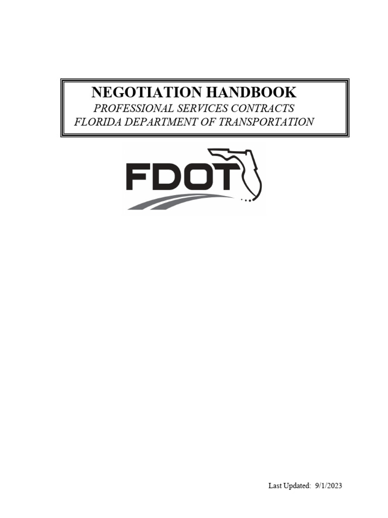 FDOT Contract Negotiation Guide | PDF | Payroll | Consultant