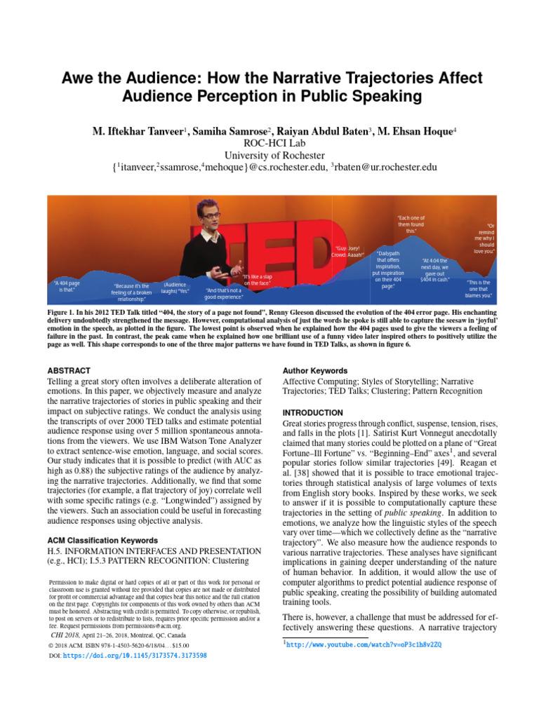 How The Narrative Trajectories Affect The Audience TED | PDF ...