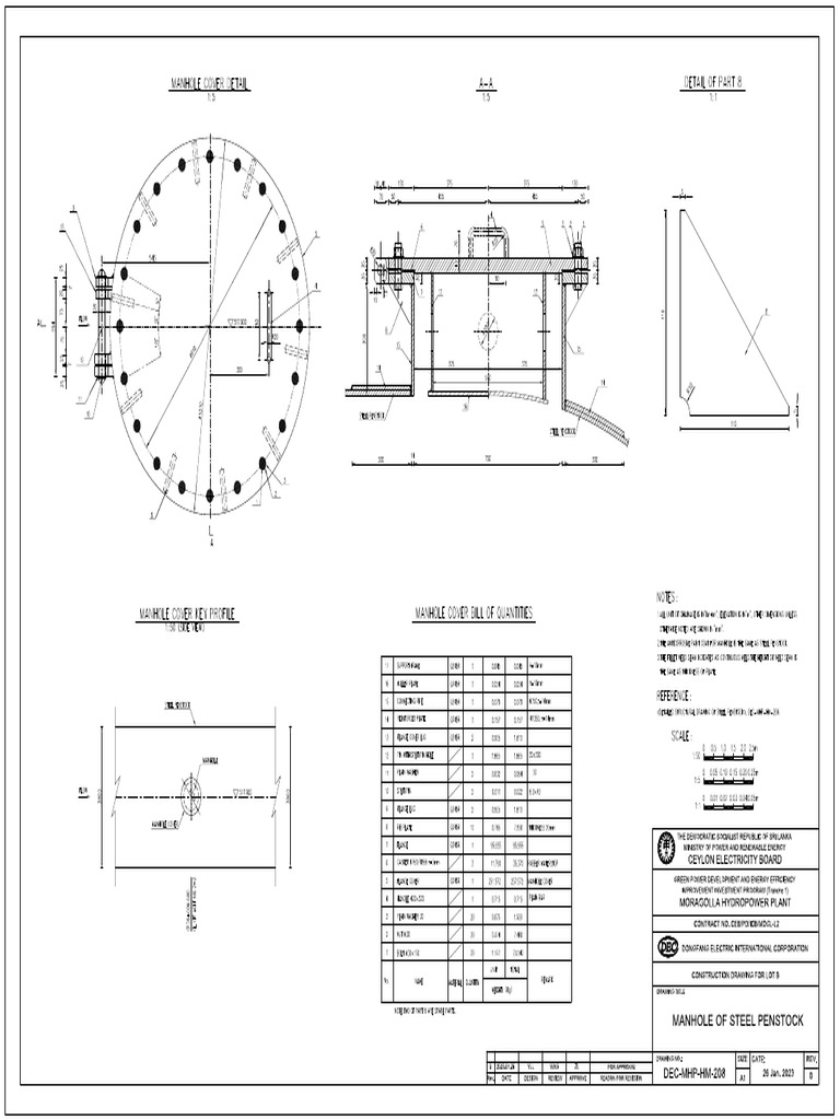 U Hm-208 - Manhole of Steel Penstock (20230126-0037) r0 | PDF
