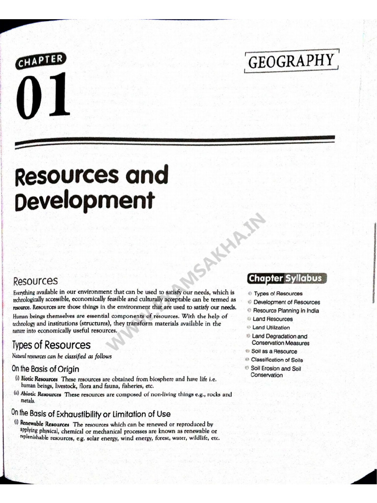 Chapter 1. Resources & Development | PDF