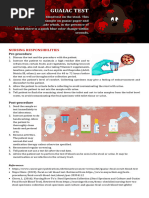 Guaiac Test | PDF | Human Feces | Clinical Medicine