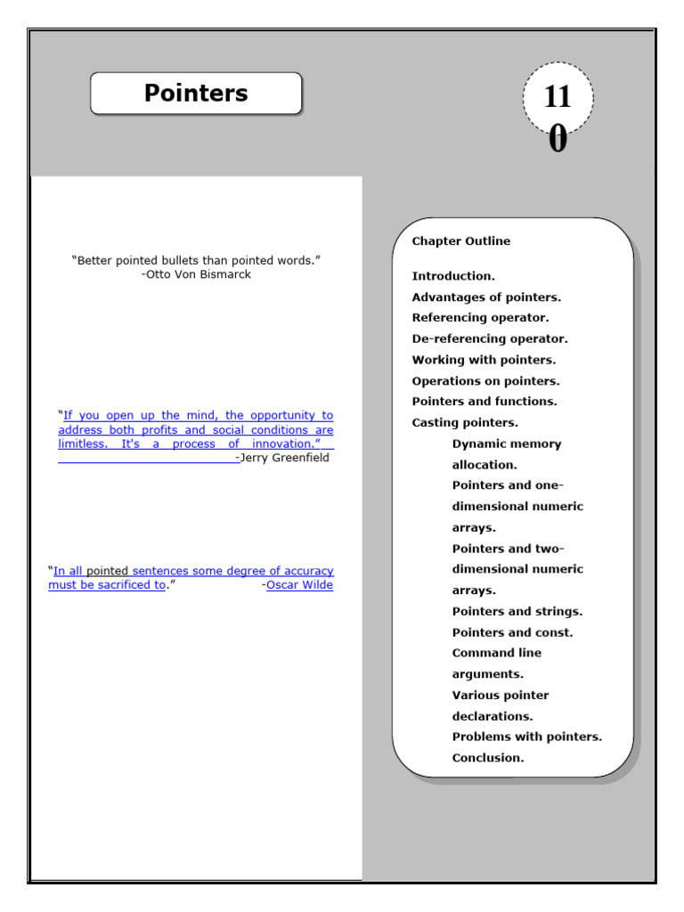 Lesson11 Pointers Download Free Pdf Pointer Computer Programming 