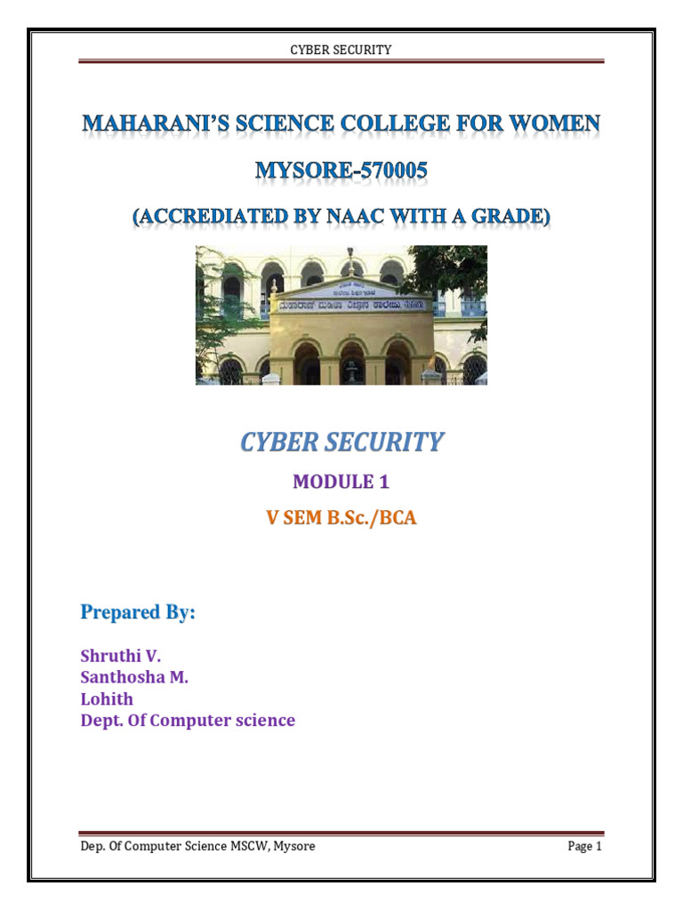 Cyber Security Module 1 | PDF | World Wide Web | Internet & Web