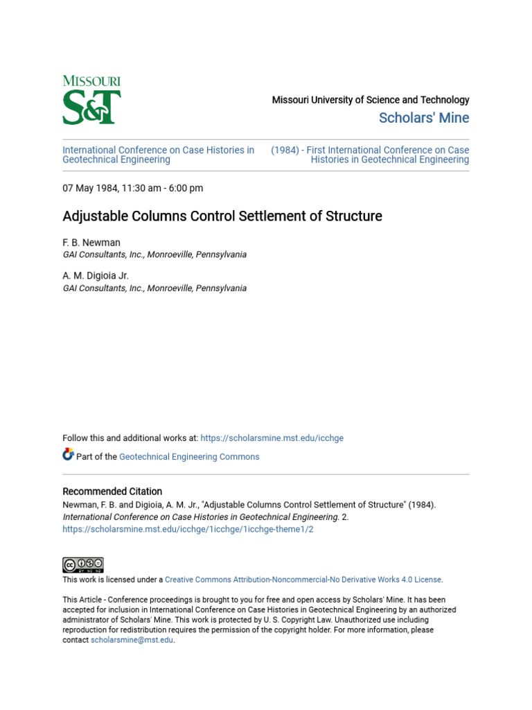 Adjustable Columns Control Settlement of Structure | Download Free PDF ...