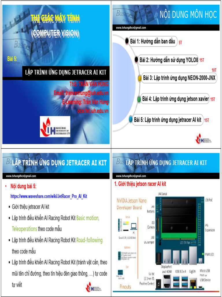 05 - Bai 5 Lap Trinh Ung Dung Jetracer Ai Kit | PDF