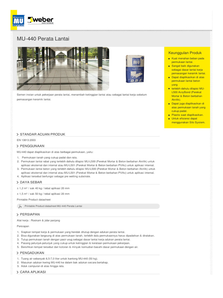 Mu 440 Floor Screed 1 | PDF