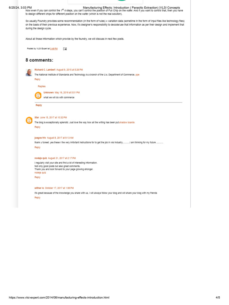 Manufacturing Effects - Introduction (Parasitic Extraction) - VLSI ...