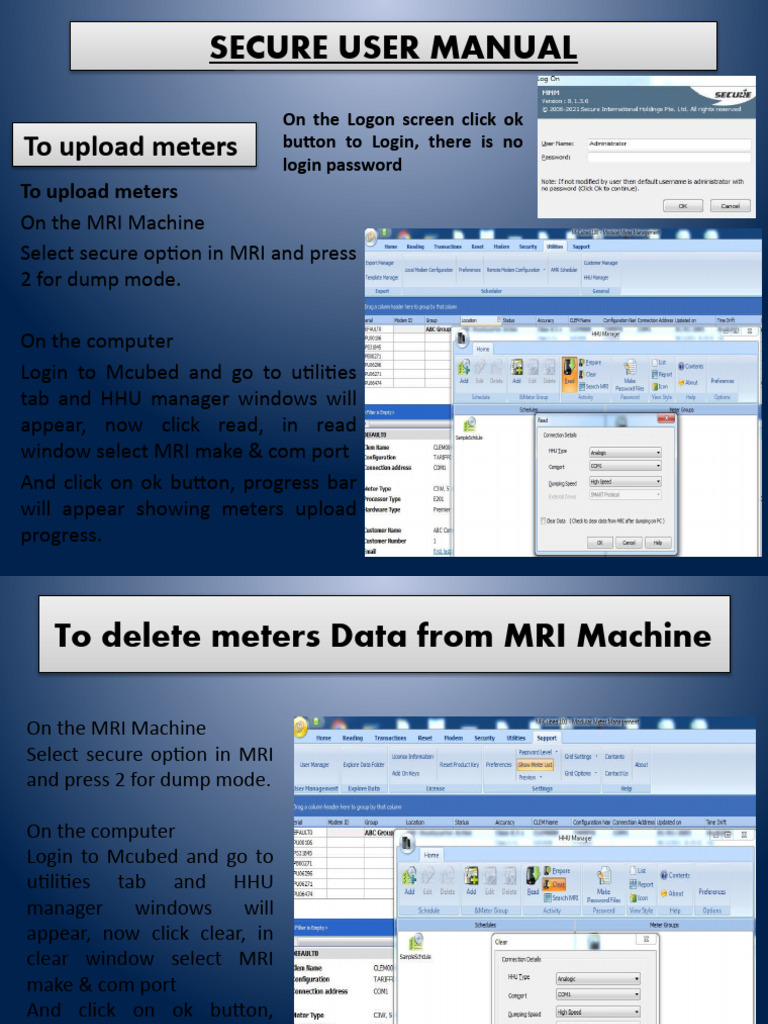 Mcubed Meter Upload and Activation Guide | PDF | Computer File | Login