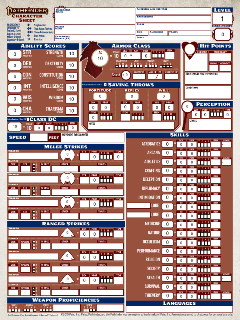 Character Sheet-Color-autofillable | PDF | Gary Gygax Games | Role ...