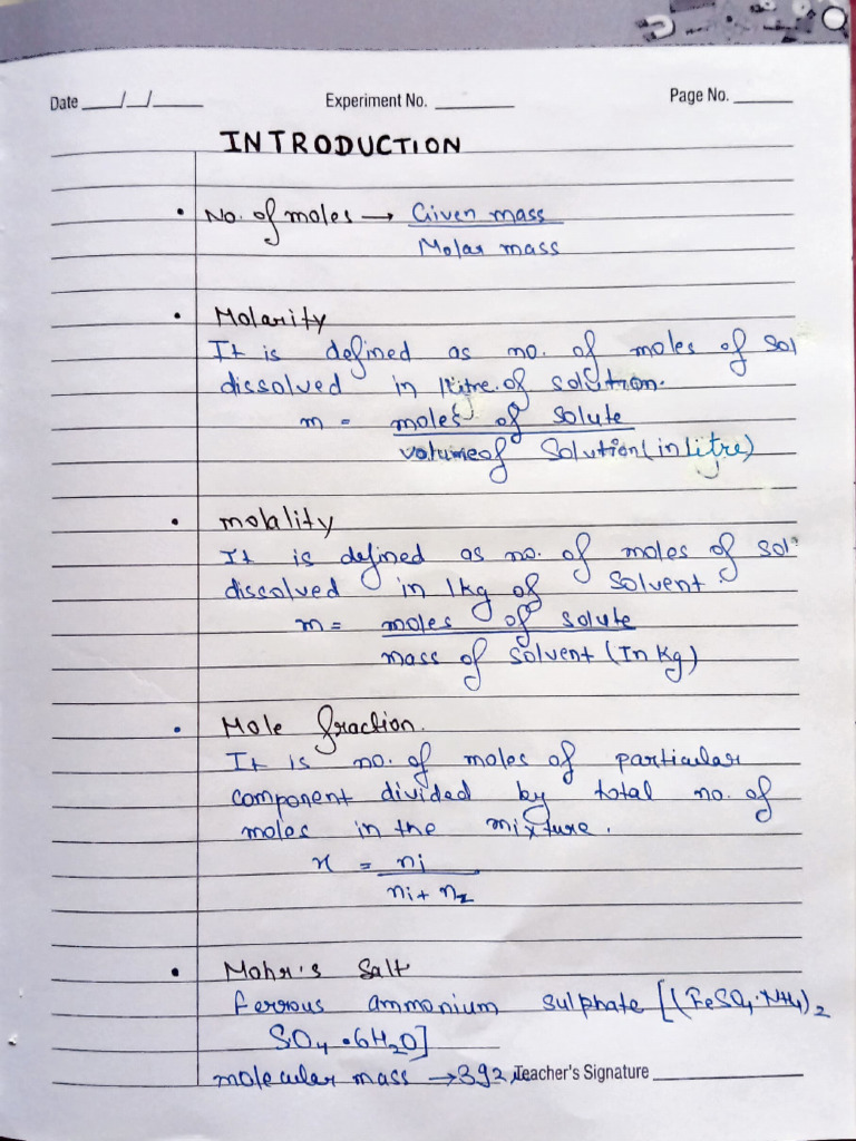 Chemistry Practical File Pdf