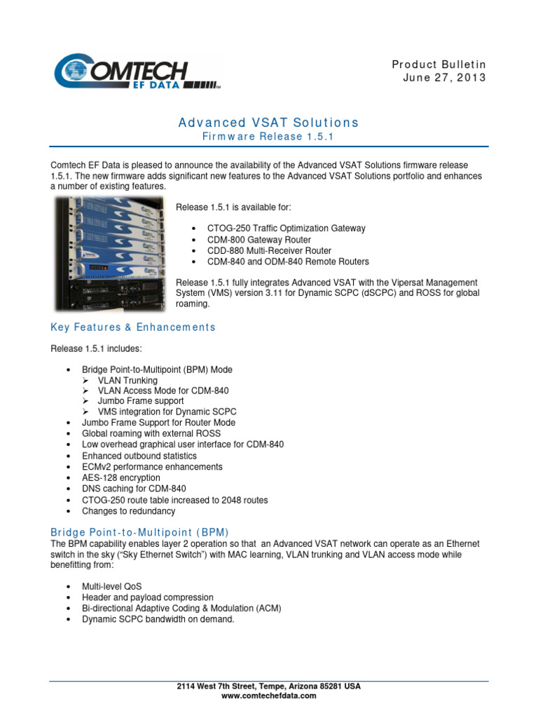 Advanced VSAT Firmware Update | PDF | Router (Computing) | Ethernet