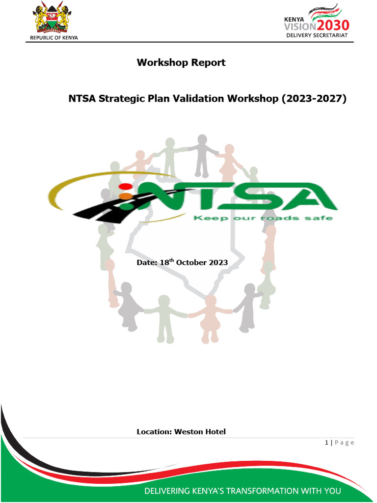 Ntsa Strategic Plan 2023-2027 Validation Workshop Report | PDF | Strategic Planning | Policy