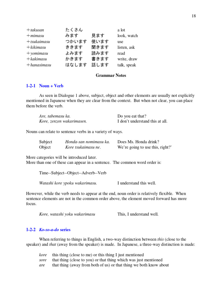 Beginning Japanese For Professionals - Book 1-2 | PDF | Japanese ...