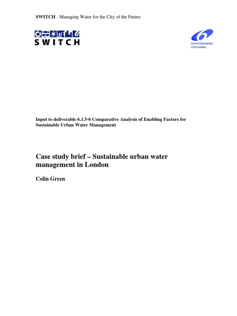 UK Case Study: Sustainable Urban Water Management in London - European ...