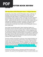 Harry Potter Book Review Analysis | PDF | J. K. Rowling | Harry Potter