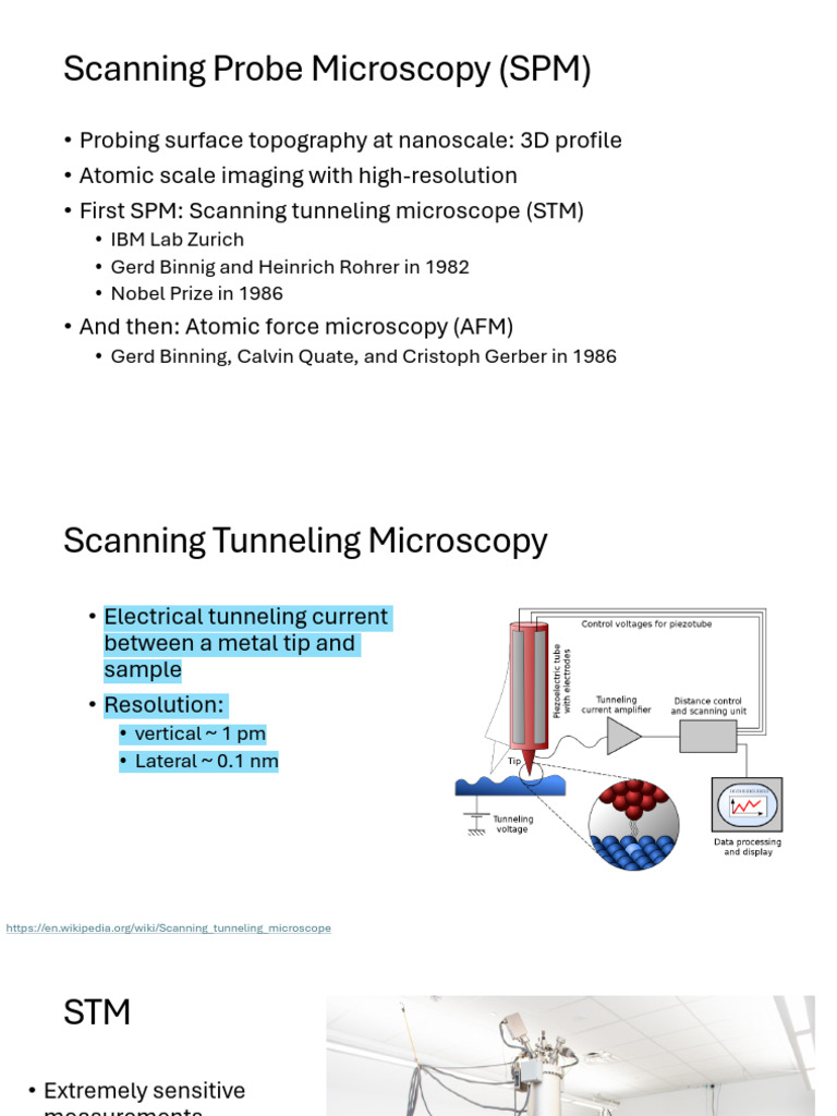 Scanning Probe Micros | PDF | Scanning Tunneling Microscope | Atomic Force Microscopy