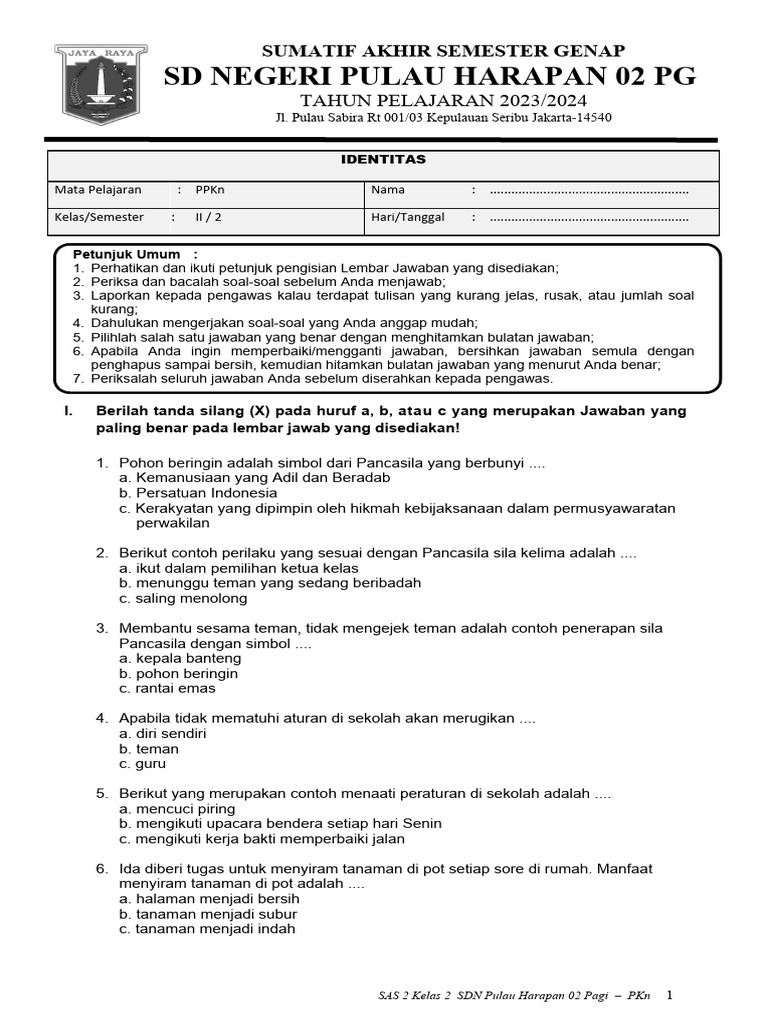 2 - PPKN - Kelas 2 | PDF