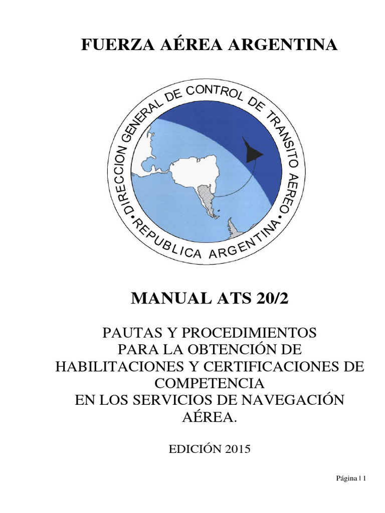 Manual ATS 20 2 | PDF | Control de tráfico aéreo | Seguridad de la aviación